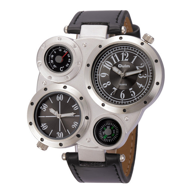 Compass Quartz Watch Two Time Zones The Ted Man