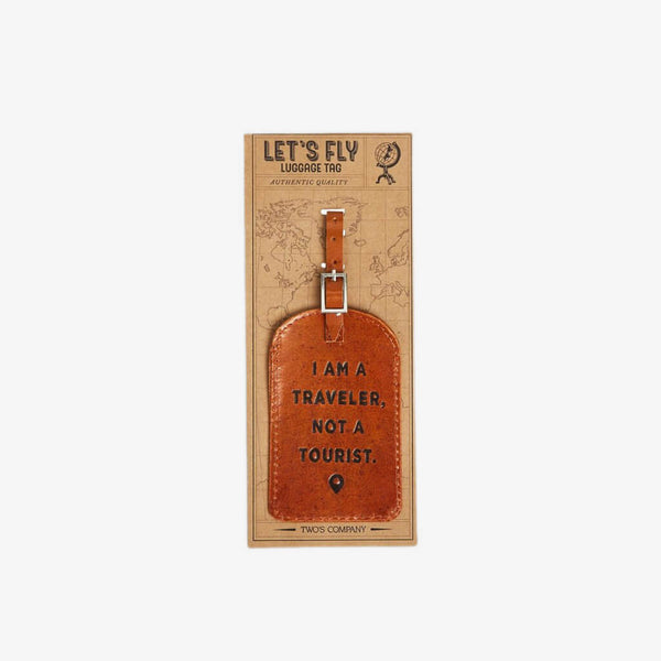 Leather Luggage Tag Tourist - The Gifted Man