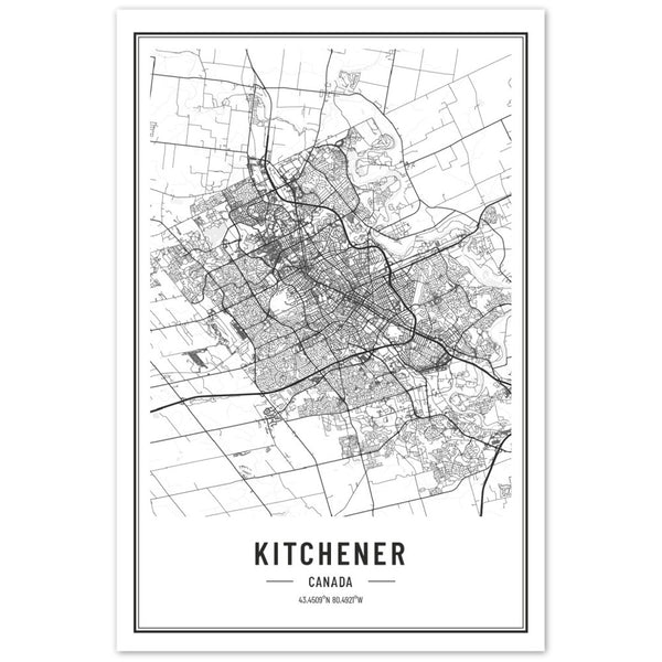 Kitchener Map Print - The Gifted Man