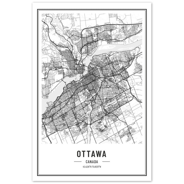 Ottawa Map Print - The Gifted Man